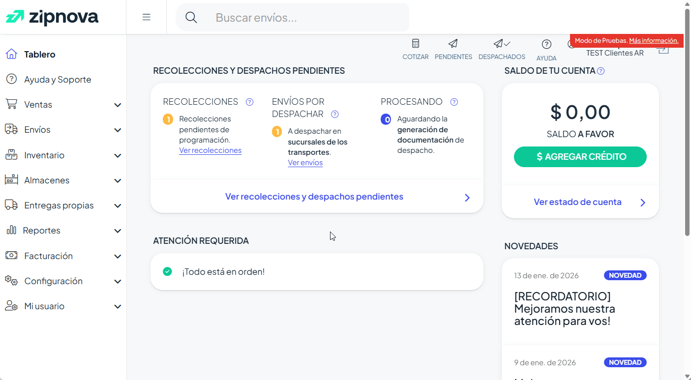 Gestionar recepciones y entregas de envíos en Puntos de Entrega Propios ...